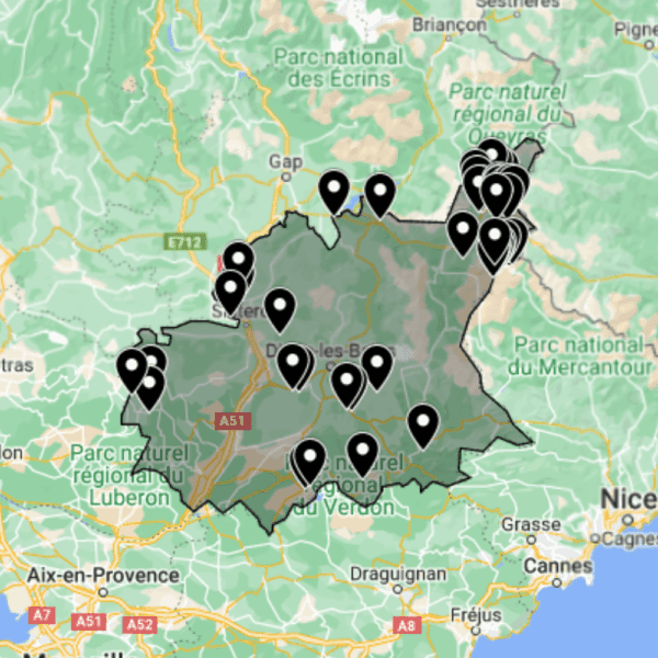 Urbex Map Alpes-de-Haute-Provence [04] - Département Français